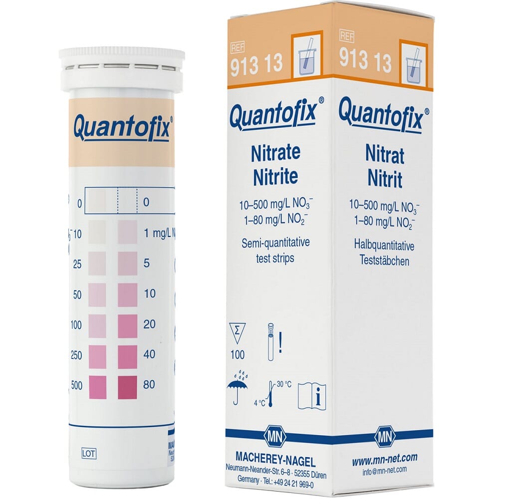 Nitrat/ nitritt teststaver, 100 stk, Quantofix - FYBIKON