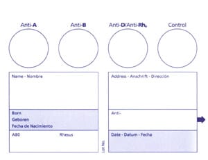 Eldonkortsett til 50 blodtypekort - FYBIKON
